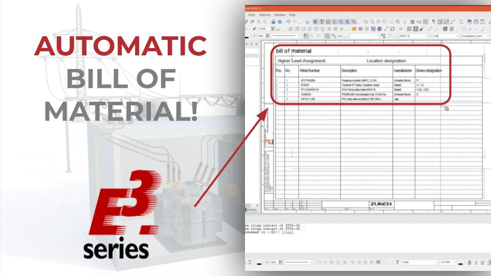 How to Generate Bill of Material with E3.schematic